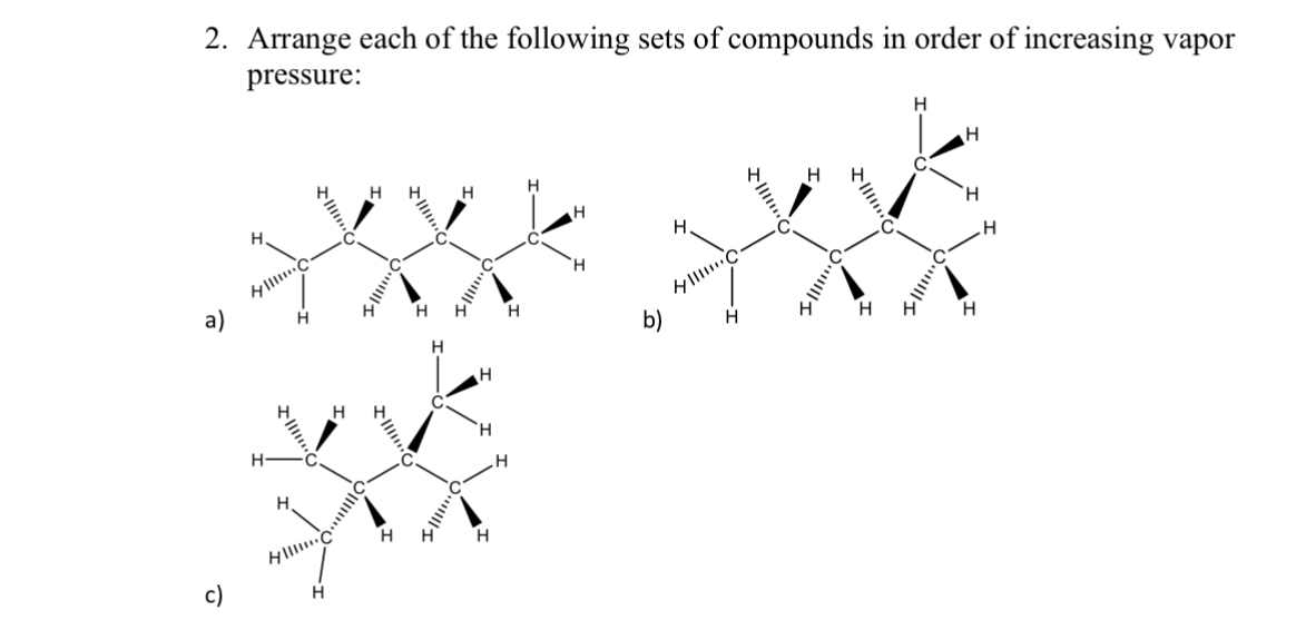Solved Arrange each of the following sets of compounds in | Chegg.com