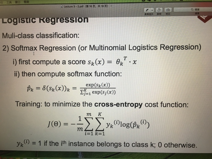Recall the multi-class Softmax Regression model on | Chegg.com