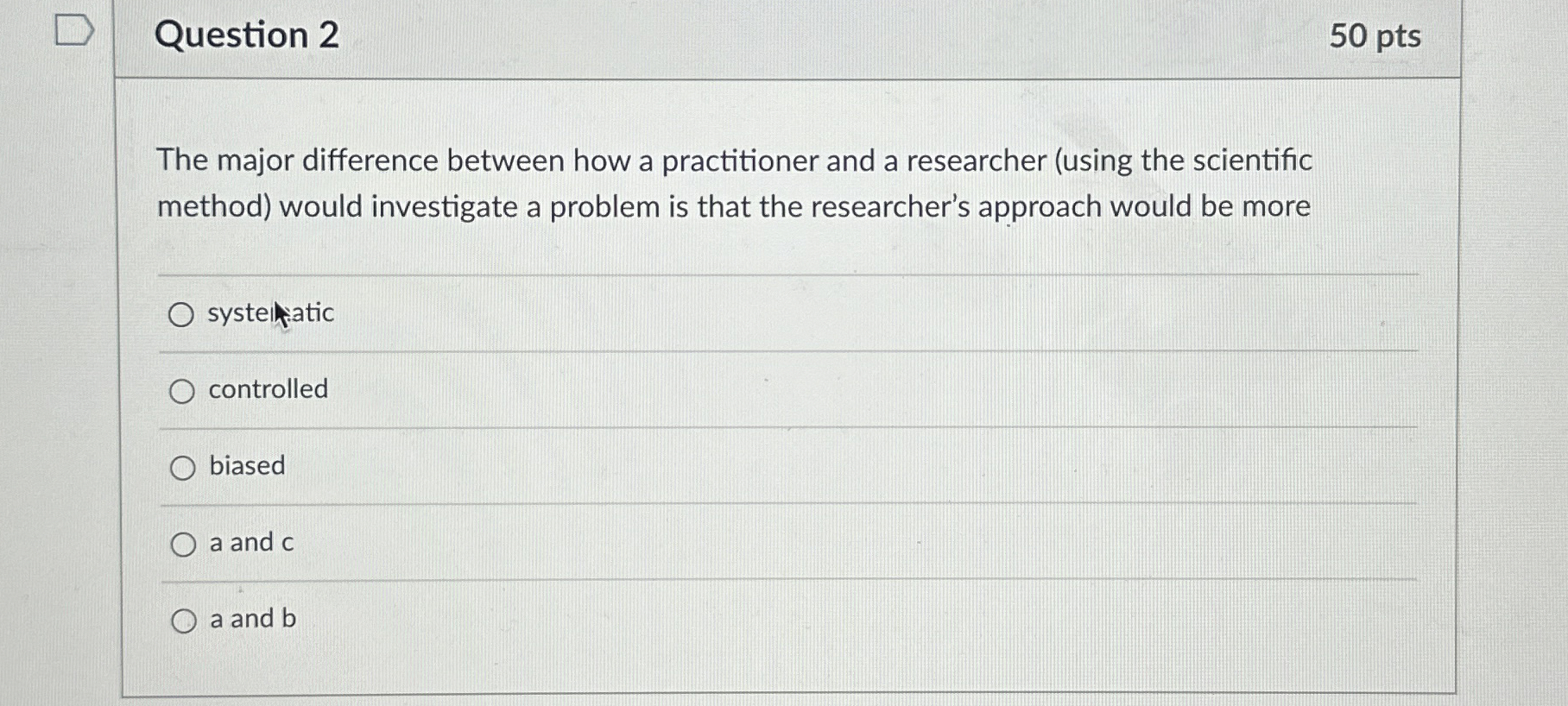 Solved Question 250 ﻿ptsThe major difference between how a | Chegg.com