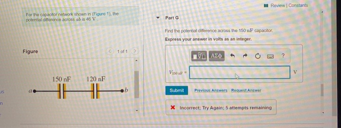 Solved Review Constants For the capacitor network shown in | Chegg.com