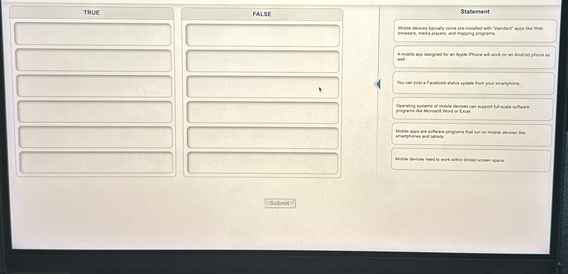 Solved StatementMobile devices typically come pre-installed | Chegg.com