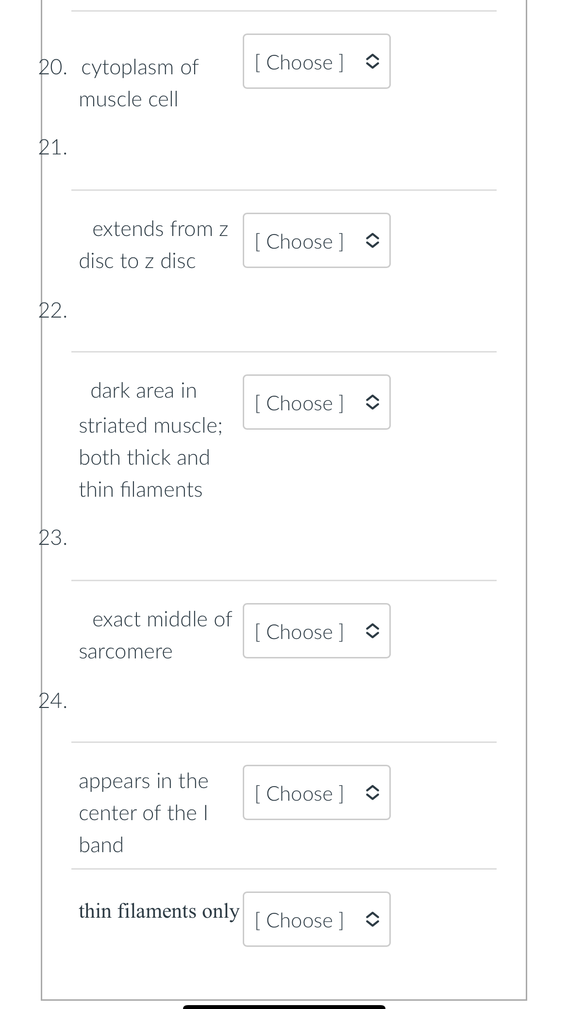Solved cytoplasm ofmuscle cell21.extends from zdisc to z | Chegg.com