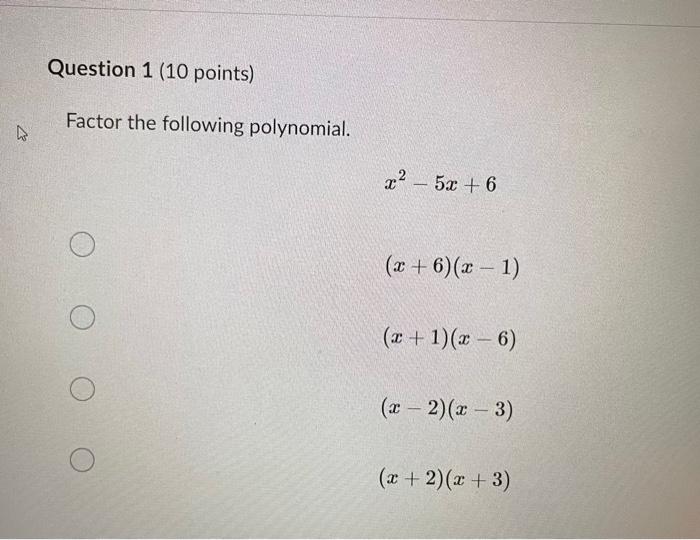 Solved Factor the following polynomial. | Chegg.com