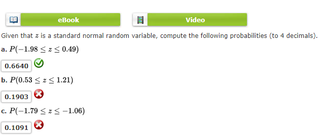 Solved Given that z ﻿is a standard normal random variable, | Chegg.com