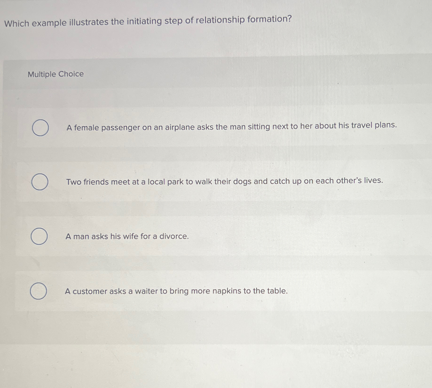 Solved Which example illustrates the initiating step of | Chegg.com