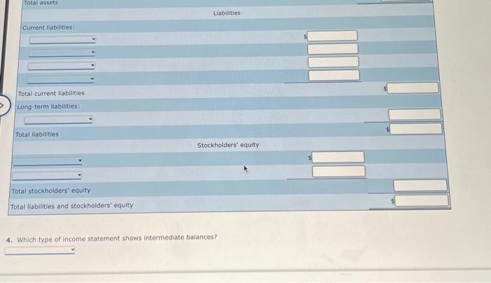 Solved Multiple-step income statement and balance sheet The | Chegg.com