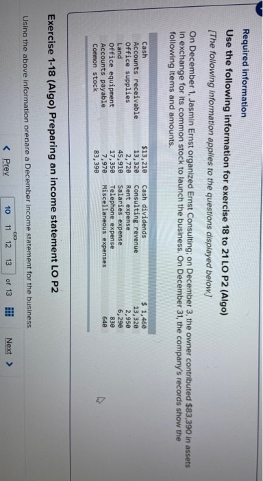 Solved Required information Use the following information | Chegg.com