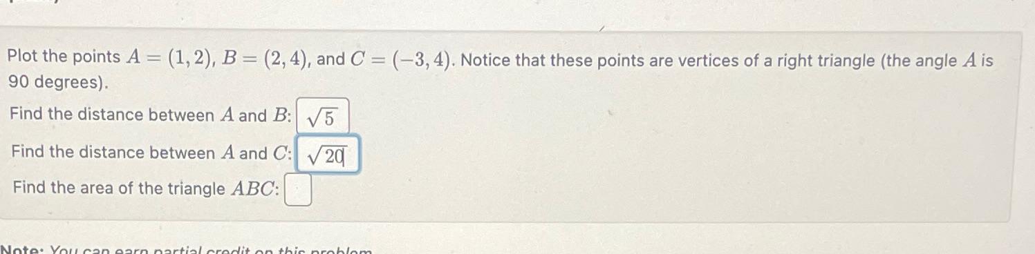 Solved Plot the points A=(1,2),B=(2,4), ﻿and C=(-3,4). | Chegg.com