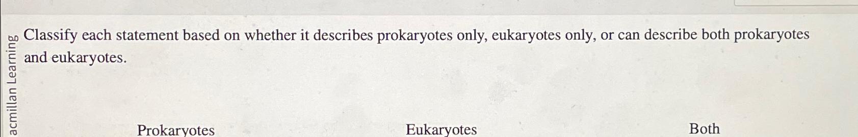 Solved Classify each statement based on whether it describes | Chegg.com