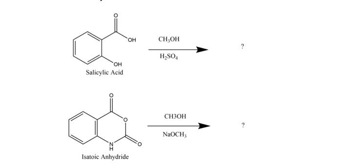 Solved ОН CH,OH ? H2SO4 OH Salicylic Acid CH3OH NaOCH | Chegg.com
