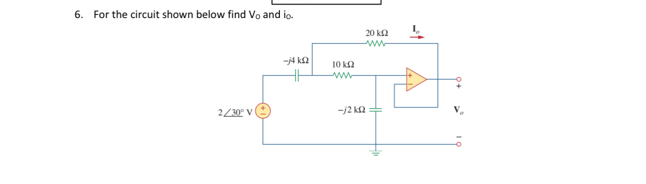 Solved For the circuit shown below find VO ﻿and i0. | Chegg.com