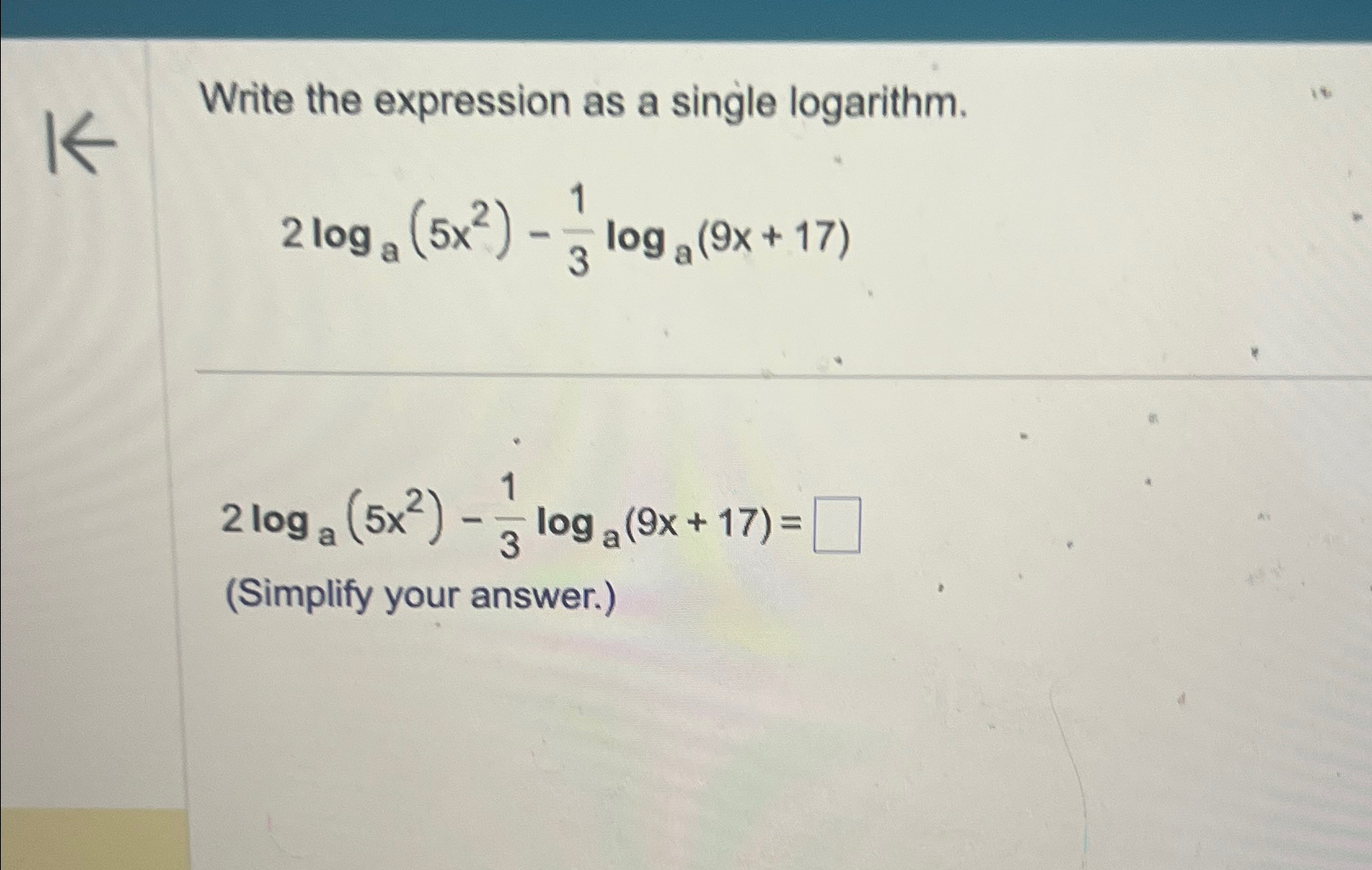 Solved Write the expression as a single | Chegg.com