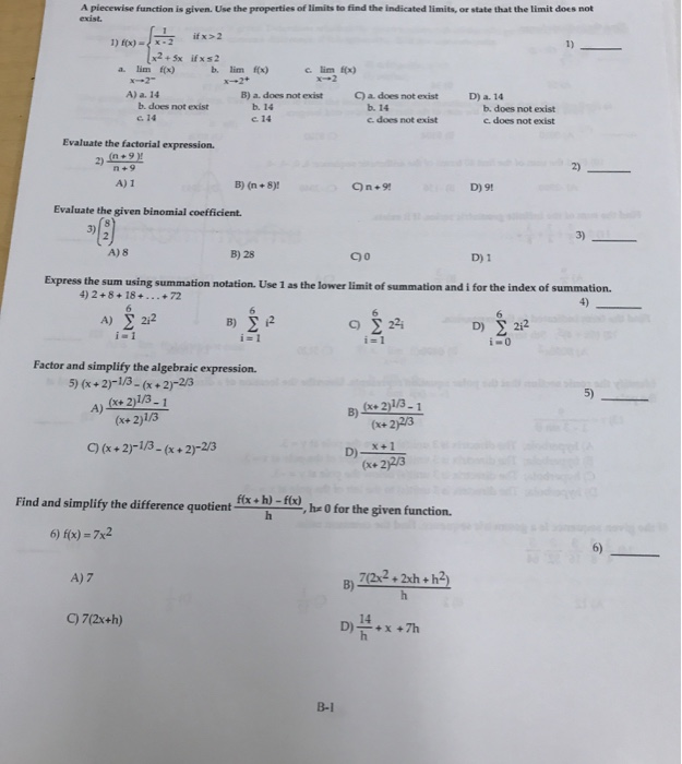 Solved A piecewise function is given. Use the properties of | Chegg.com
