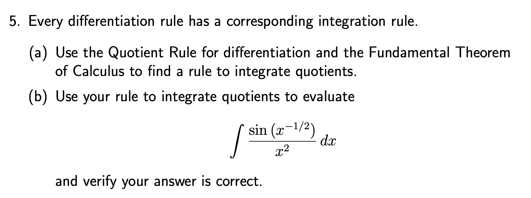 Solved Every differentiation rule has a corresponding | Chegg.com