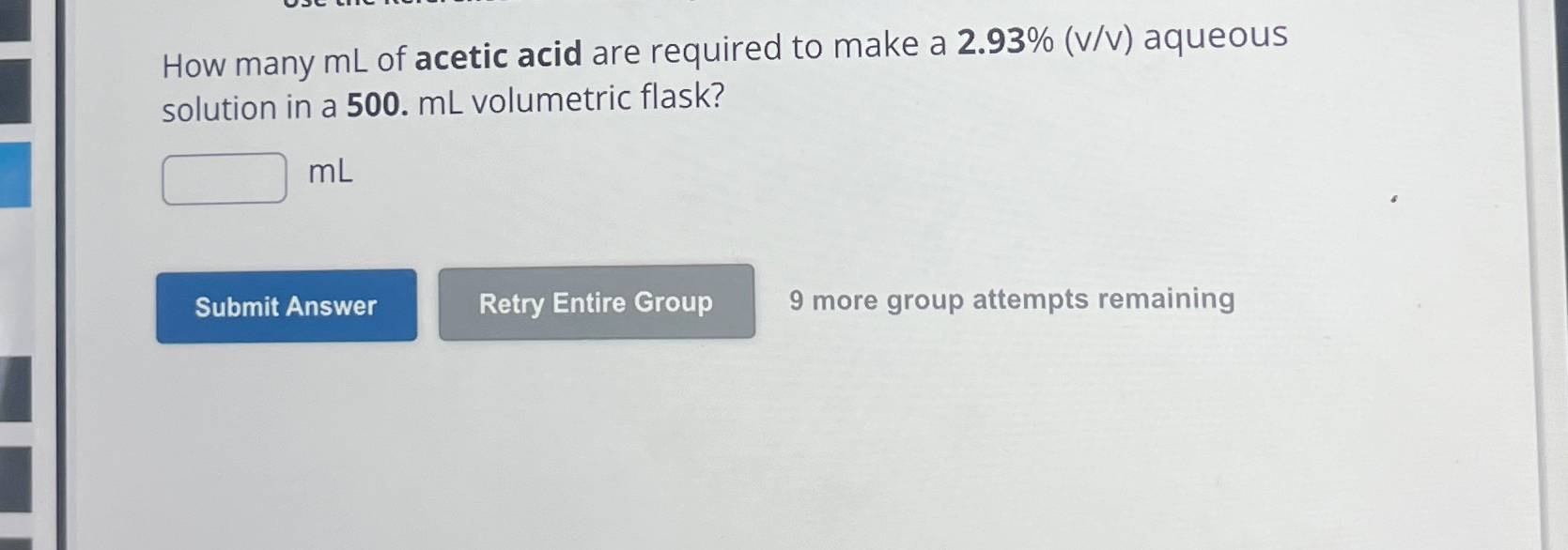 Solved How many mL ﻿of acetic acid are required to make a | Chegg.com
