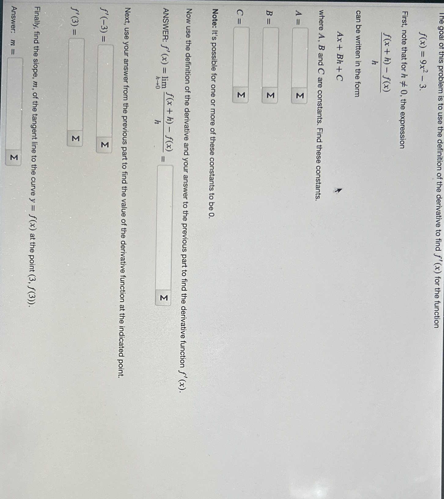 Solved The goal of this problem is to use the definition of | Chegg.com
