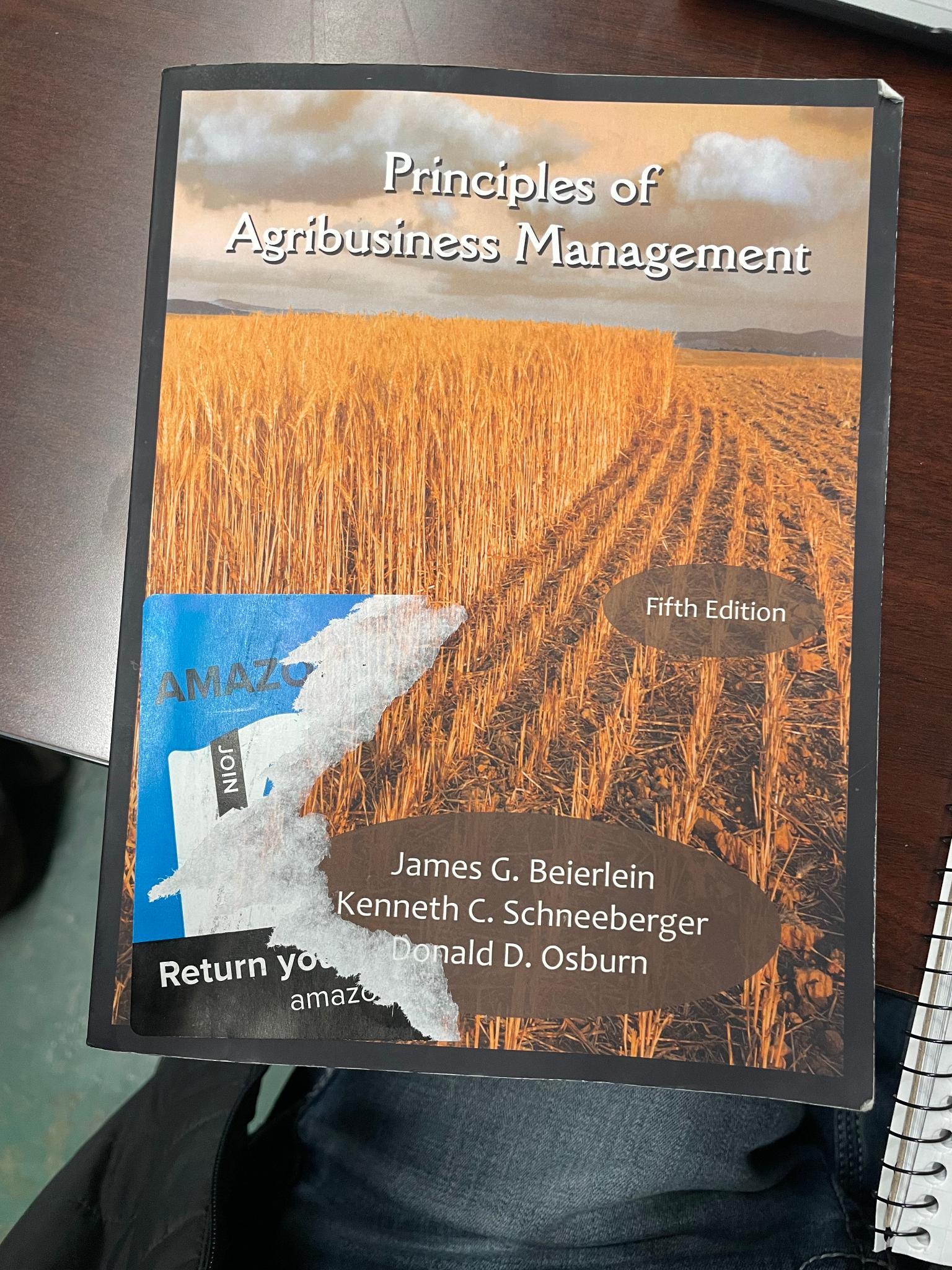 Solved Principles ofAgribusiness ManagementFifth | Chegg.com