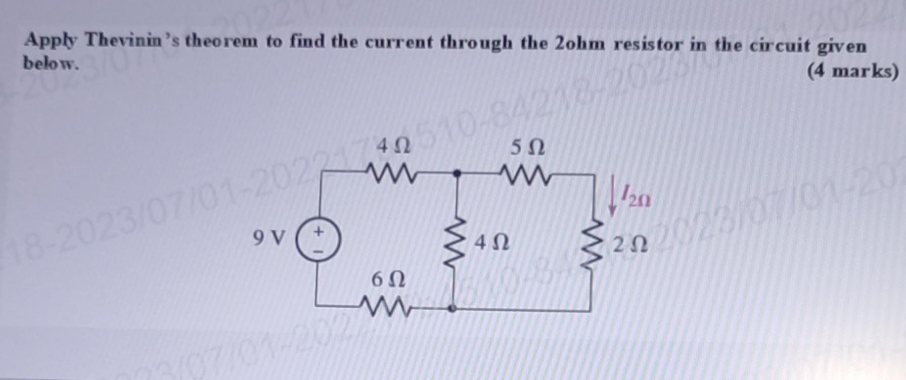 Solved Apply Thevinin's theorem to find the current through | Chegg.com