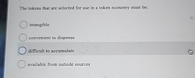 Solved The tokens that are selected for use in a token | Chegg.com