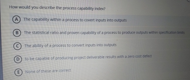 Solved How would you describe the process capability | Chegg.com