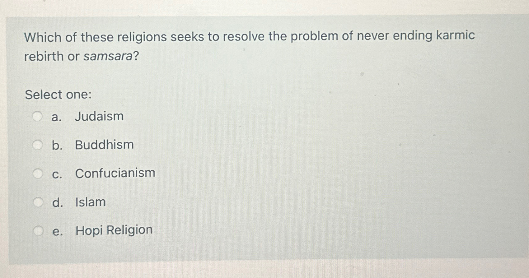 Solved Which of these religions seeks to resolve the problem | Chegg.com