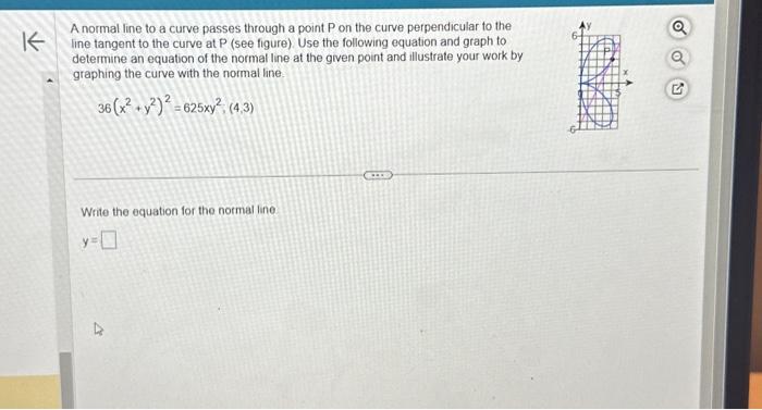 Solved K A normal line to a curve passes through a point P | Chegg.com