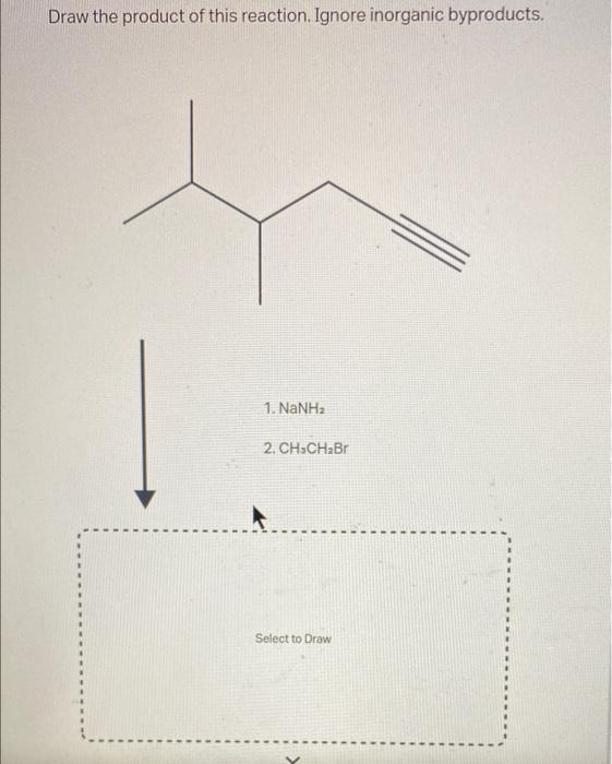 Solved Draw the product of this reaction. Ignore inorganic | Chegg.com