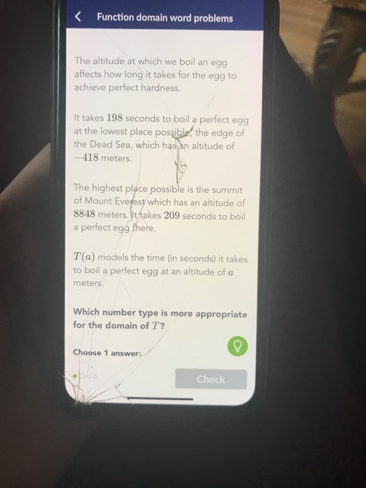 Solved Function domain word problems The altitude at which | Chegg.com