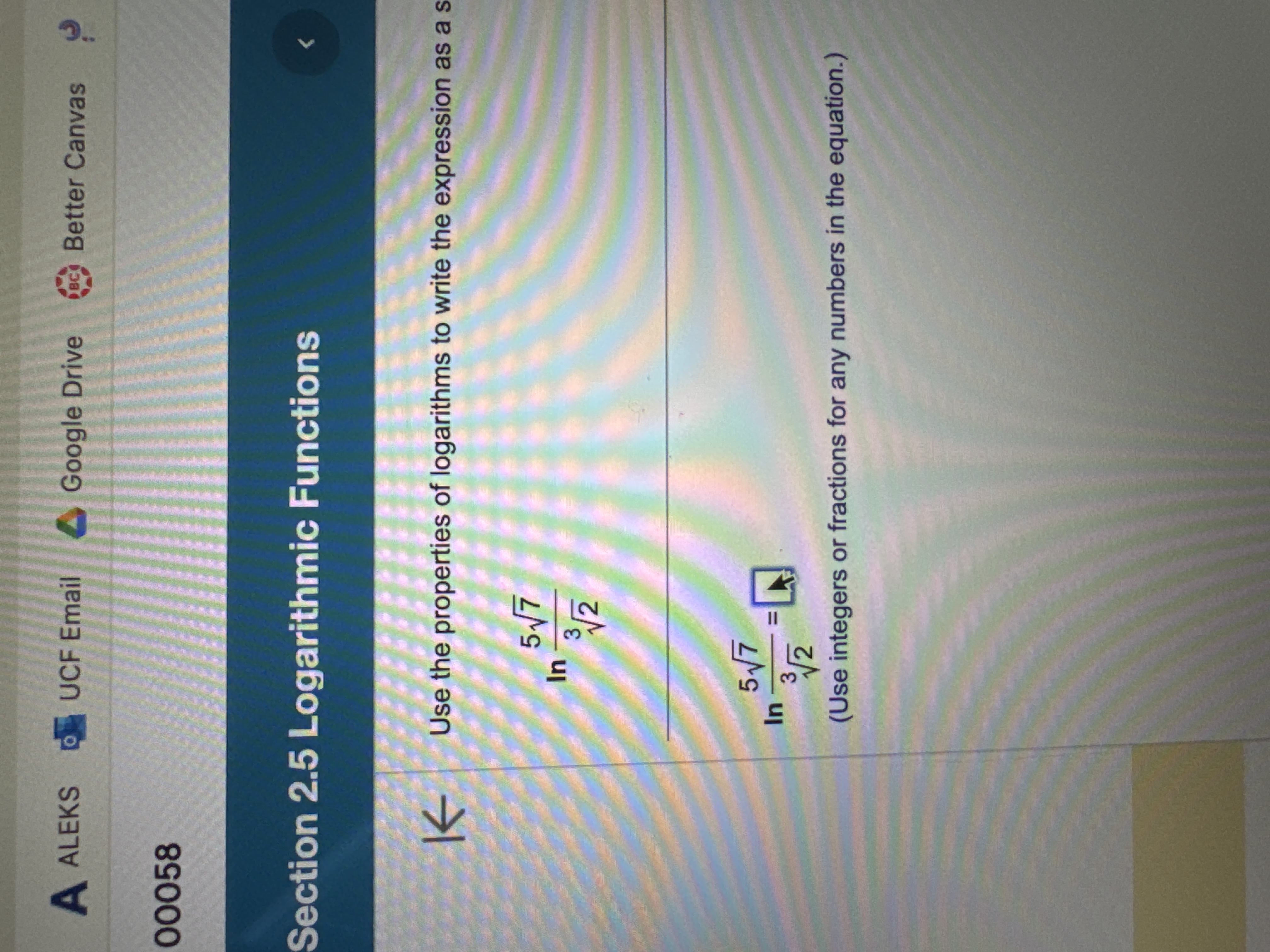 Solved Use the properties of ﻿logarithms to ﻿write the | Chegg.com