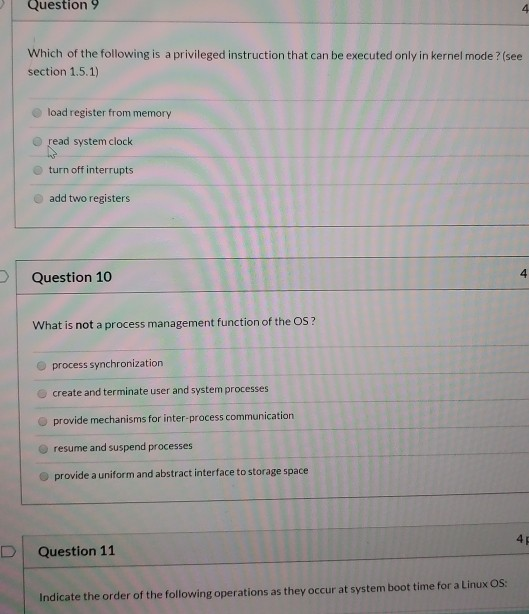 Solved Question 9 4 Which of the following is a privileged | Chegg.com