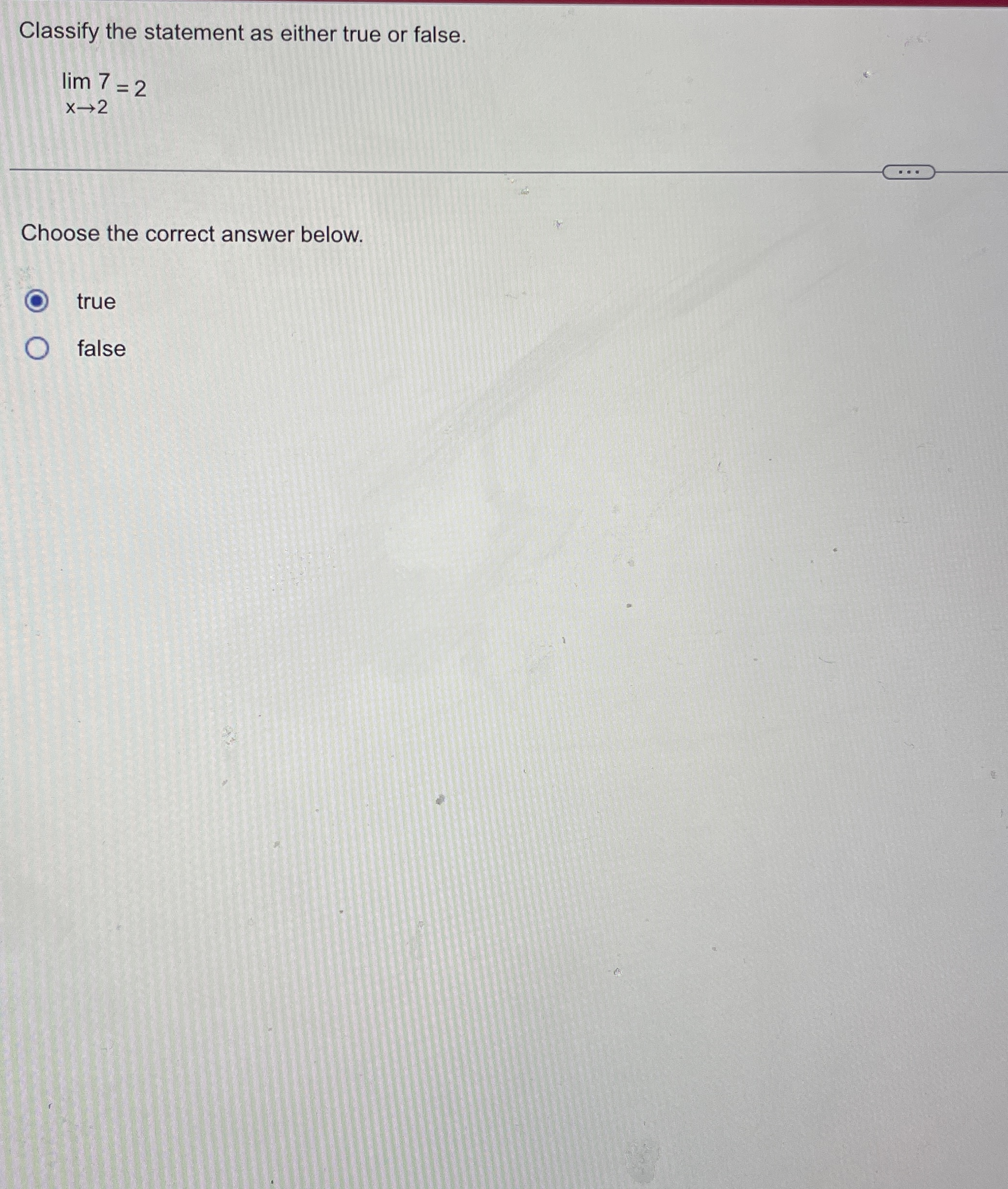 Classify the statement as either true or | Chegg.com