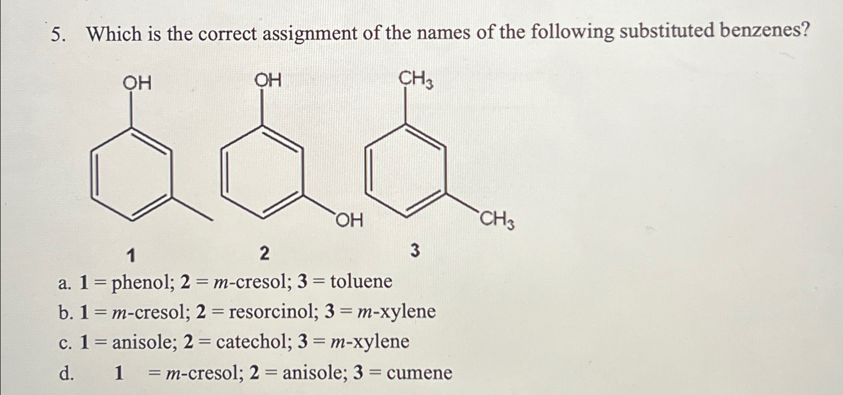 Solved Which is the correct assignment of the names of the | Chegg.com