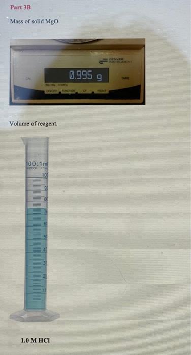 Solved PART 3A: Reaction between Magnesium and Hydrochloric | Chegg.com