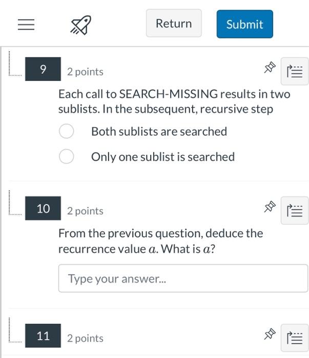 Solved The Missing Number algorithm: high-level 1≡ analysis | Chegg.com