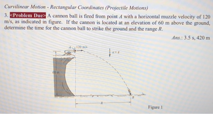 Solved Curvilinear Motion - Rectangular Coordinates | Chegg.com