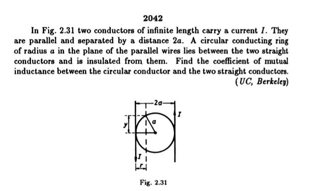 Solved 2042 In Fig. 2.31 two conductors of infinite length | Chegg.com