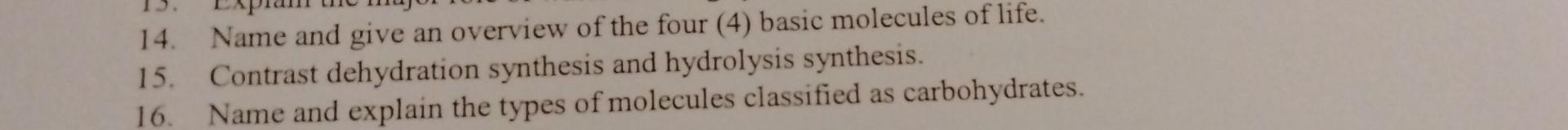 Solved 14. Name and give an overview of the four (4) basic | Chegg.com