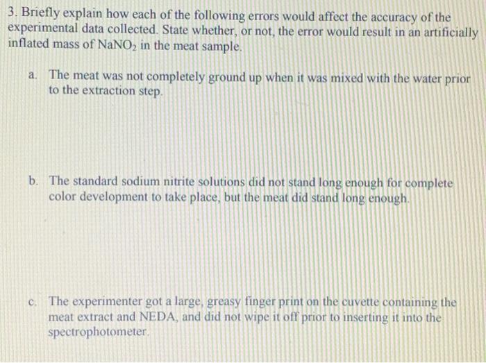 Solved 3. Briefly explain how each of the following errors | Chegg.com