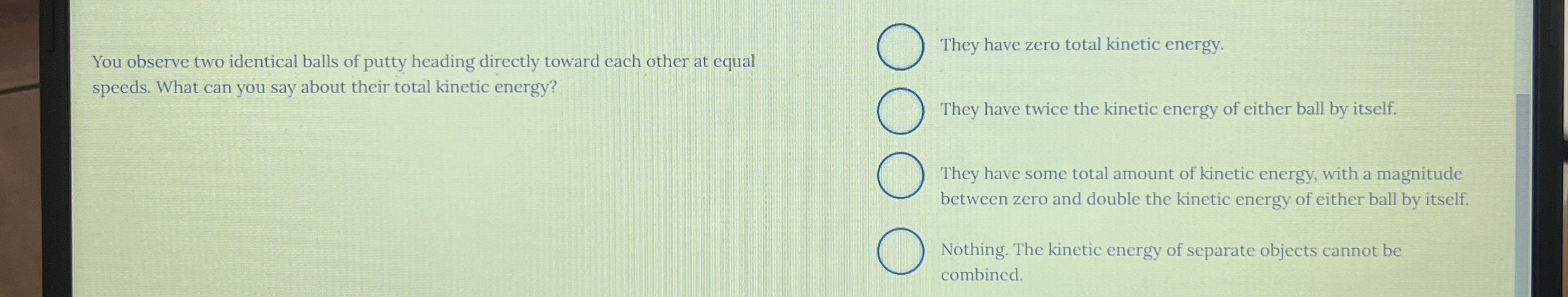 Solved You observe two identical balls of putty heading | Chegg.com
