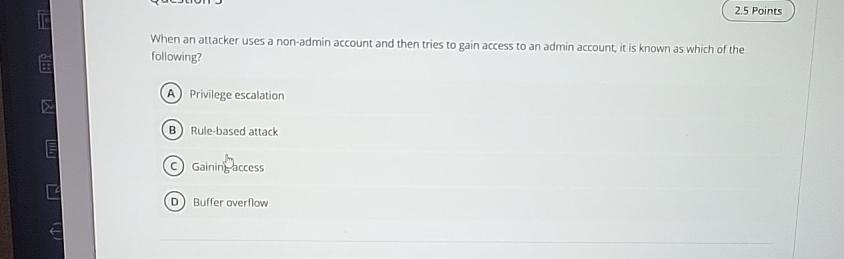 Solved When an attacker uses a non-admin account and then | Chegg.com