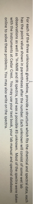 Solved For each of the three unknowns given below, provide a | Chegg.com