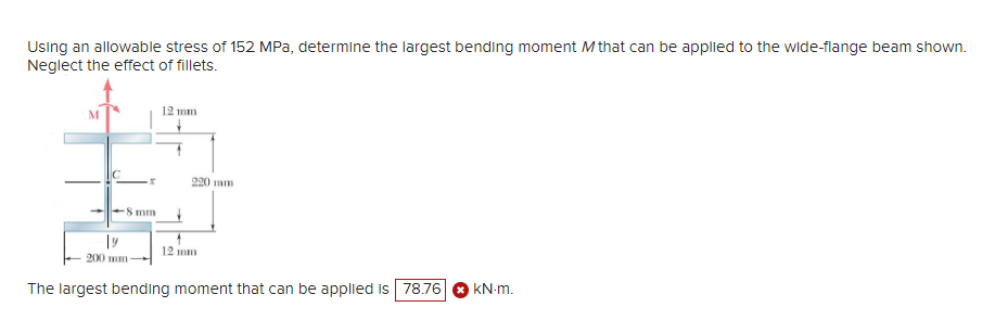 Solved Using an allowable stress of 152MPa, determine the | Chegg.com