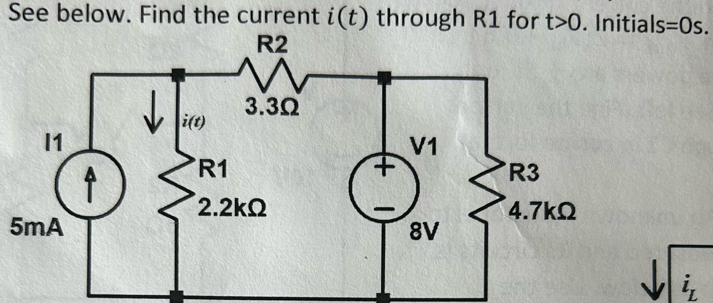 Solved See below. Find the current i(t) ﻿through R1 ﻿for | Chegg.com