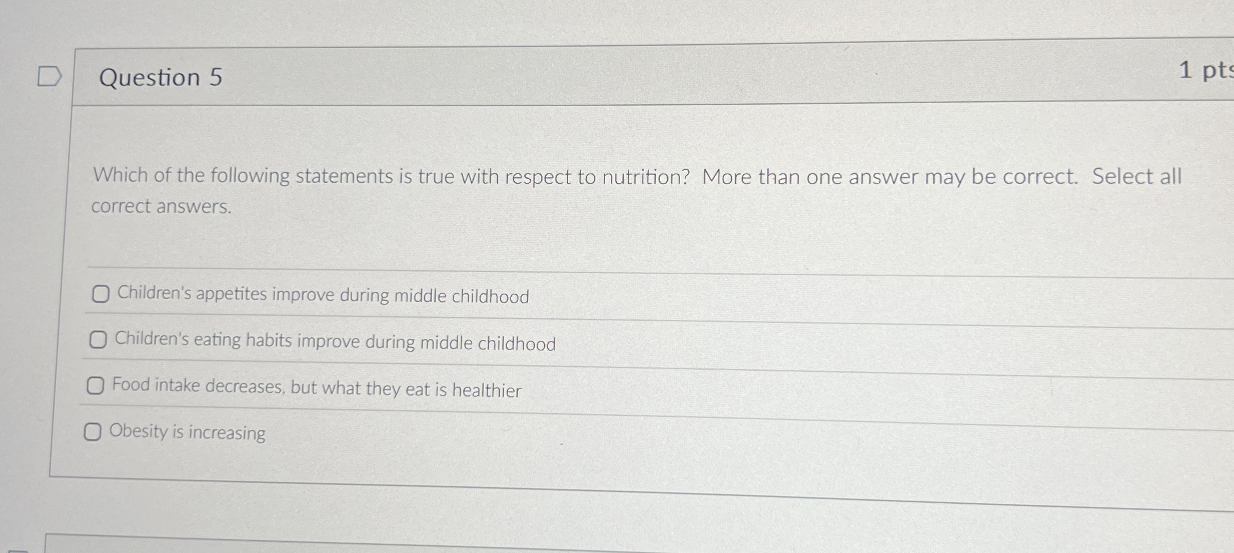 Solved Question 5Which of the following statements is true | Chegg.com