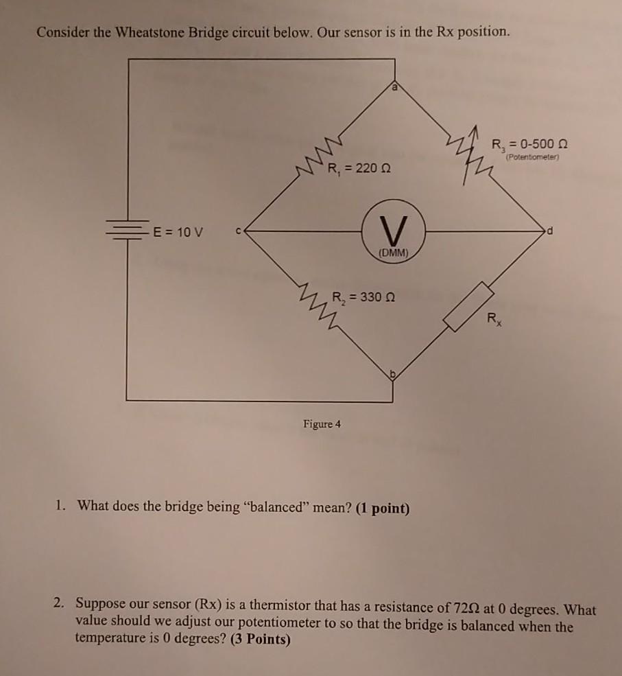 Solved Consider the Wheatstone Bridge circuit below. Our | Chegg.com