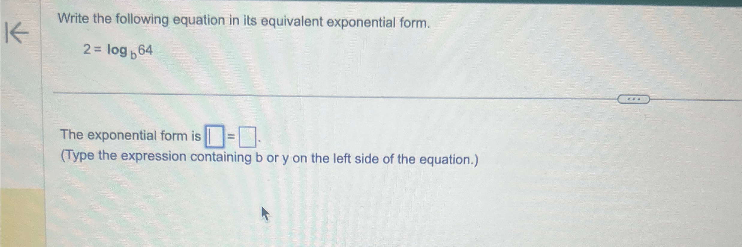 Solved Write the following equation in its equivalent | Chegg.com