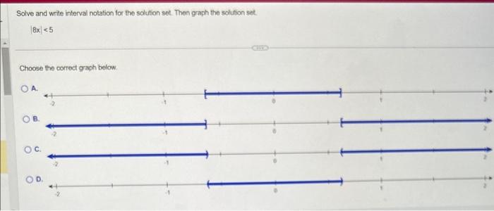 Solved Solve and write interval notation for the solution | Chegg.com