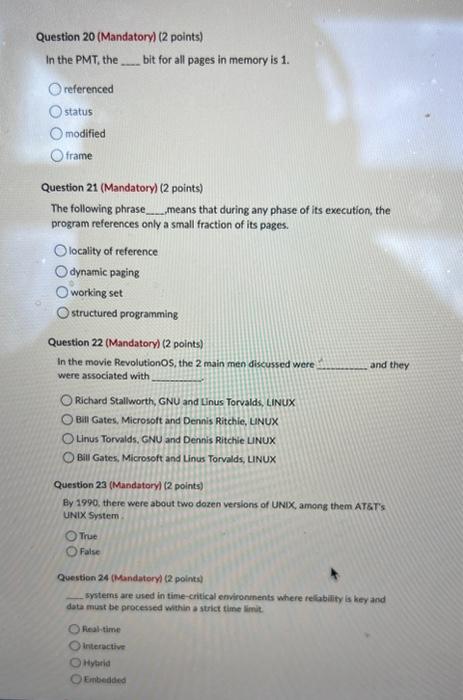 Solved The page replacement policy is based on the theory | Chegg.com