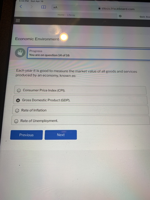Solved 53 PM Sun Apr 19 m AA Actccs.blackboard.com | Chegg.com
