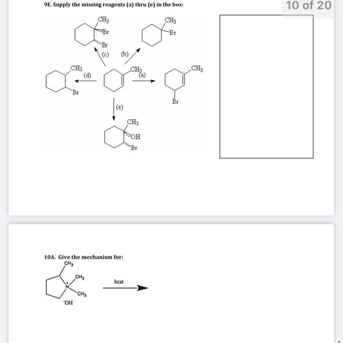 Solved 9C. Fill in the missing reactants. L2Pd COH 9D. Fill | Chegg.com